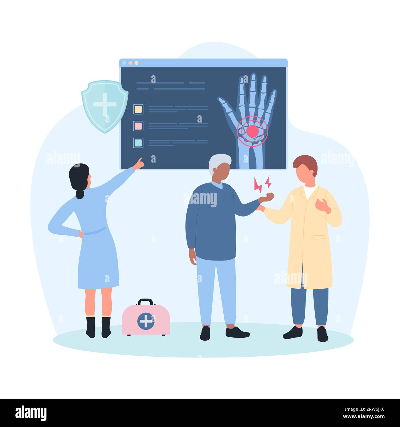 Elderly woman wrist Stock Vector Images - Alamy