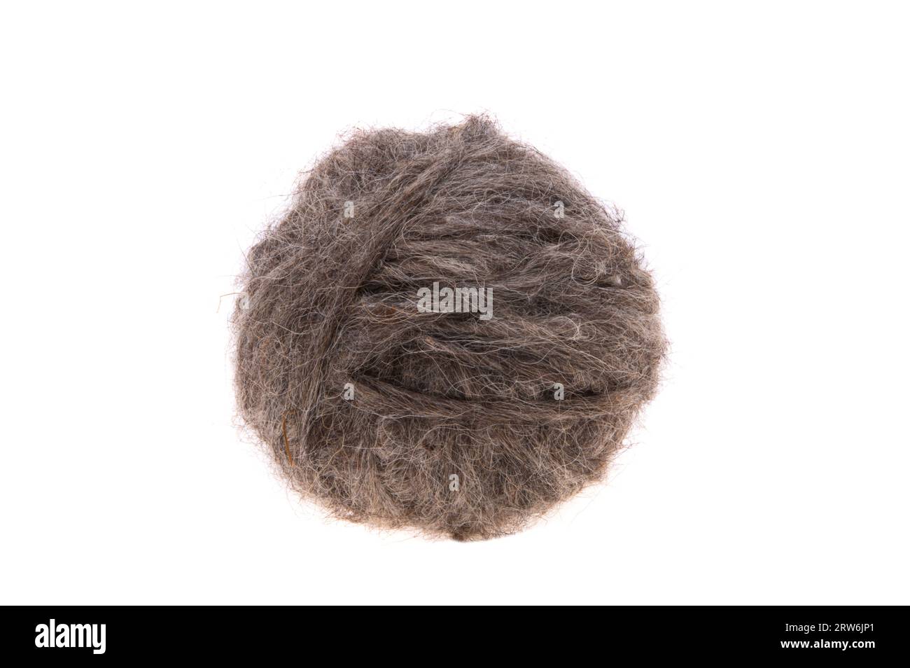 ball of woolen threads isolated on white background Stock Photo - Alamy