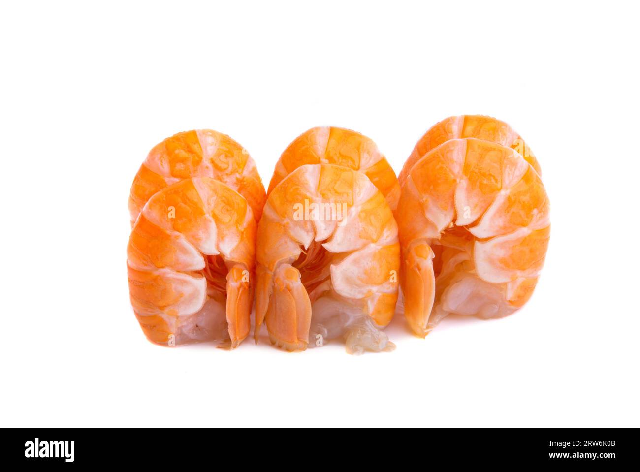 boiled shrimp tail isolated on white background Stock Photo - Alamy