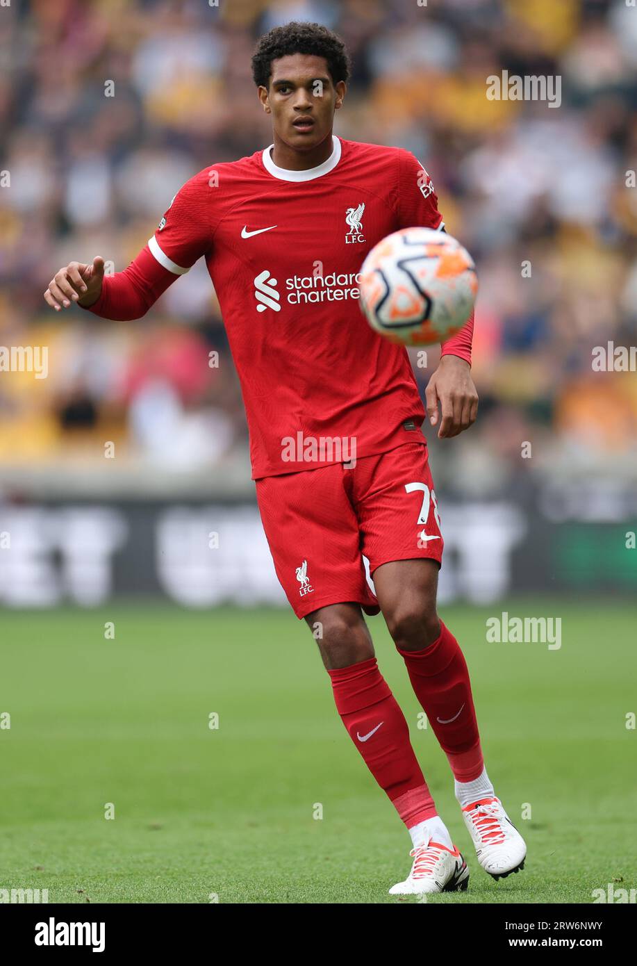 Liverpool's Jarell Quansah during the Premier League match at Molineux ...