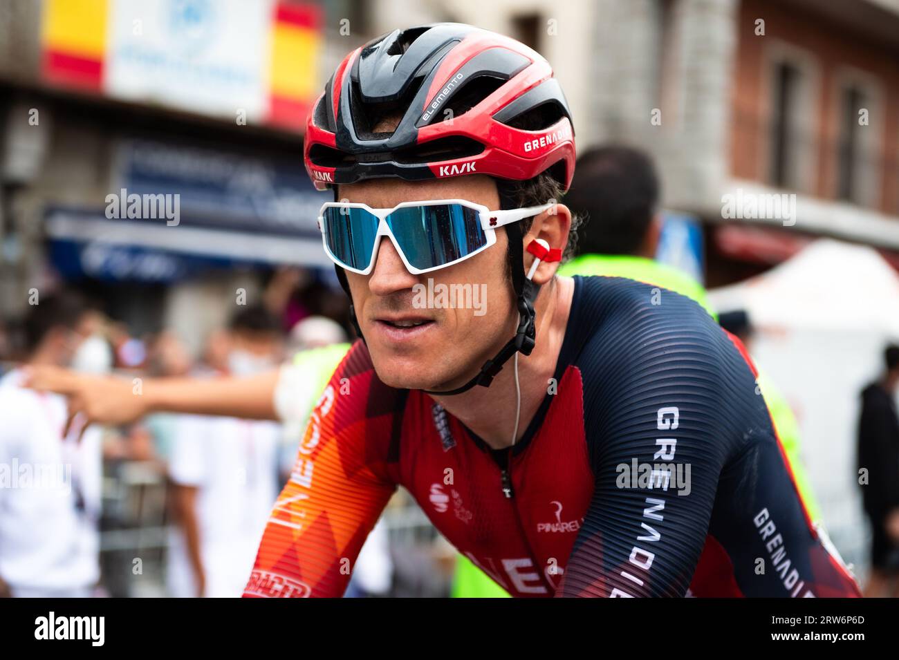 Geraint Howell Thomas (Ineos Grenadiers) on the finishing line of the ...