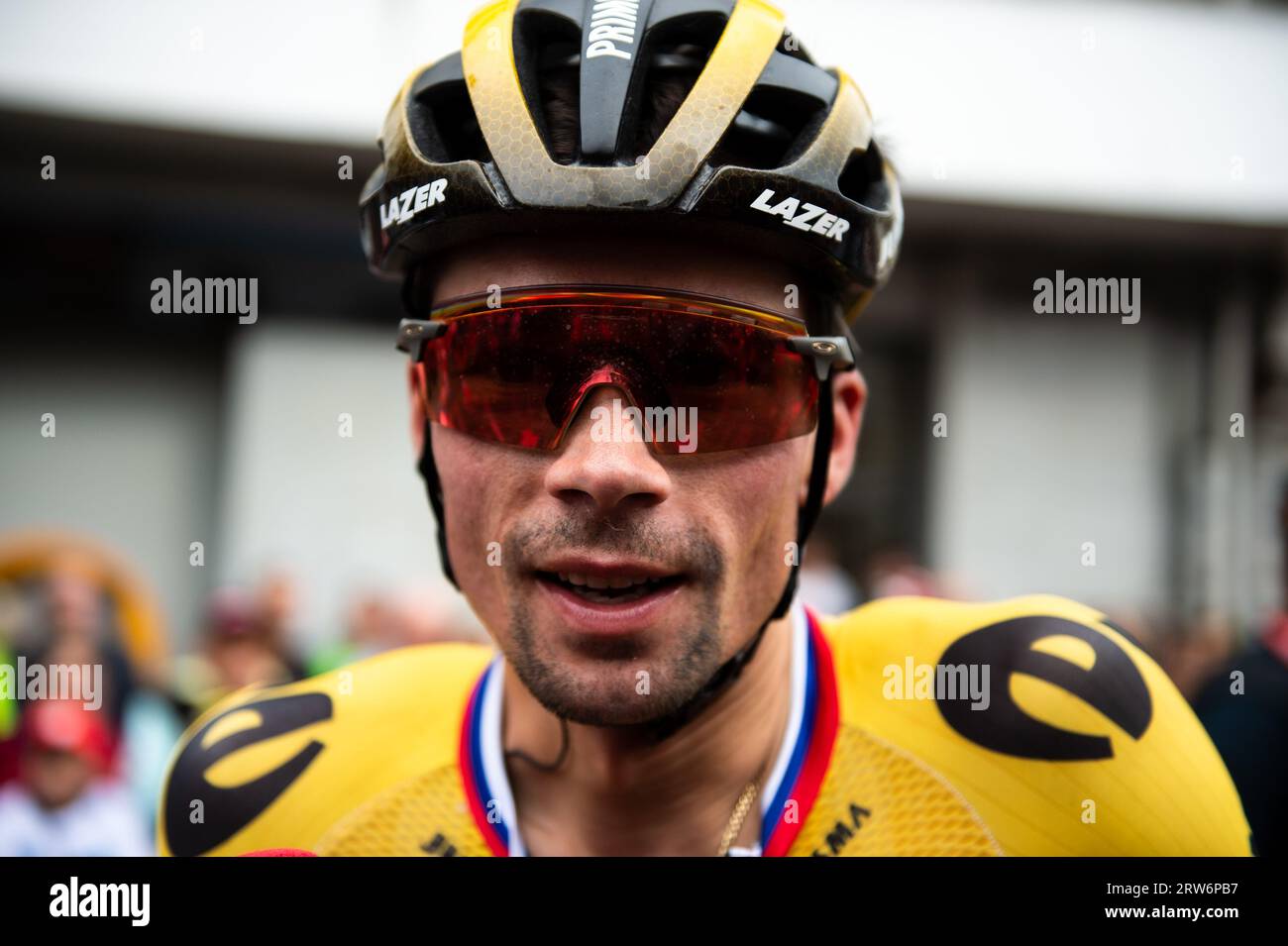 Primoz Roglic (Jumbo-Visma) seen at the end of the stage 20 of the ...