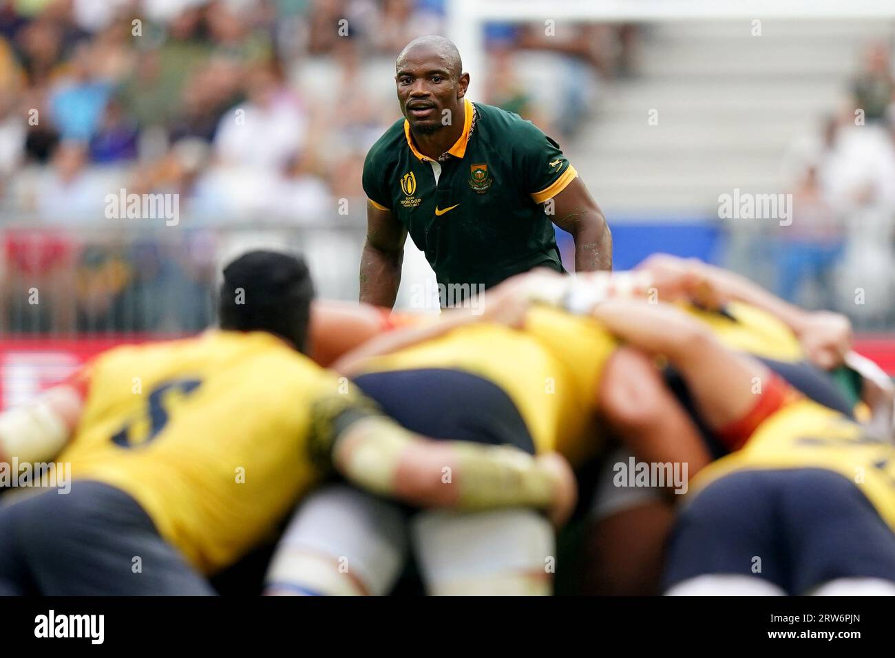 South Africa's Makazole Mapimpi looks on during the Rugby World Cup 2023, Pool B match at the ...