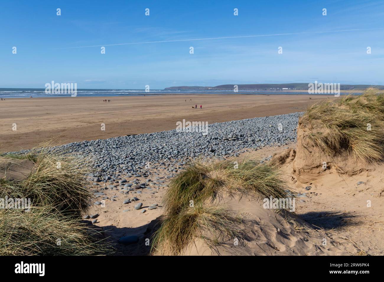 Low Tide Beach View from the Sand Dunes Looking Over Northam Beach ...