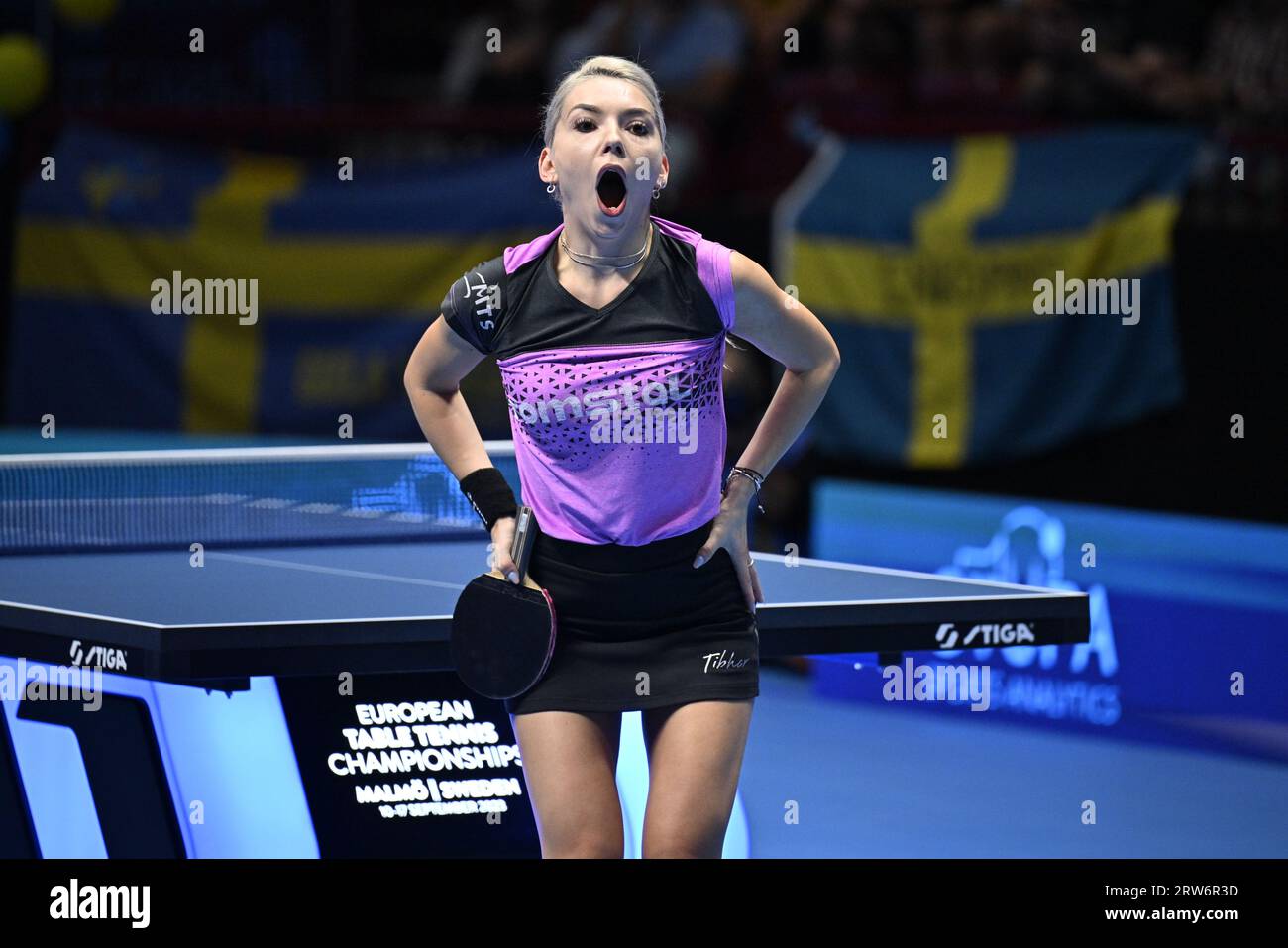 MALMÖ, SWEDEN 20230917Romania's Bernadette Szocs reacts after losing a ...