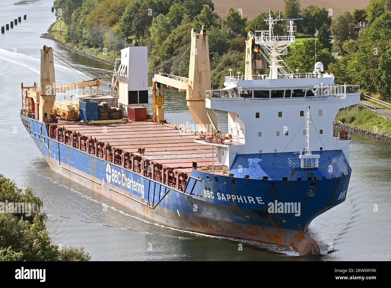 General Cargo Ship BBC SAPPHIRE passing the Kiel Canal Stock Photo - Alamy