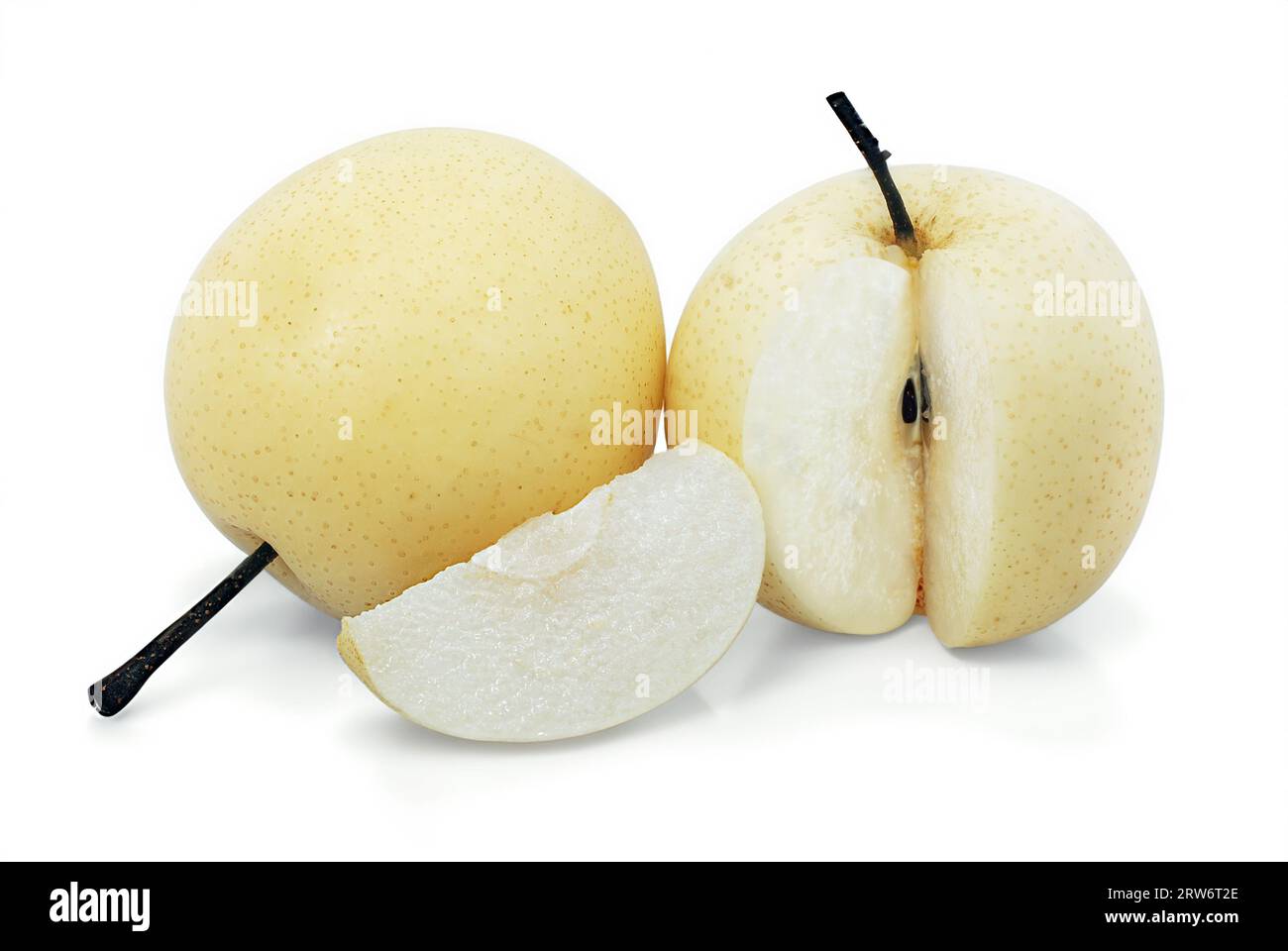Chinese pear on white background Stock Photo - Alamy