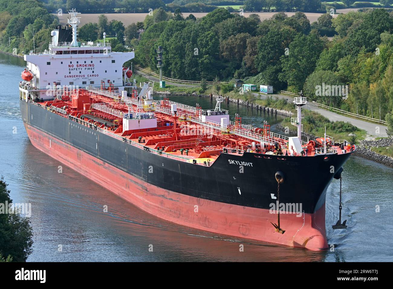 Chemical / Oil Products Tanker SKYLIGHT passing the Kiel Canal Stock ...