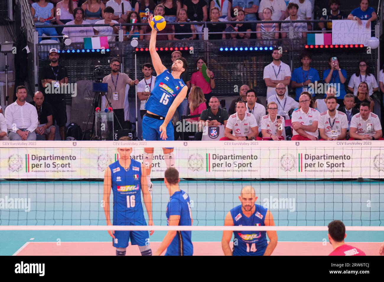 Daniele Lavia of Italy in action during the match between Italy vs ...