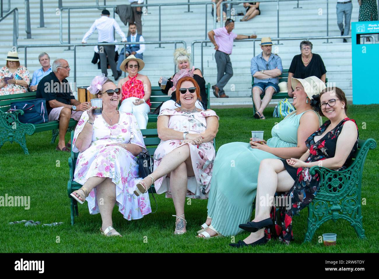 Ascot, Berkshire, UK. 9th September, 2023. Racegoers enjoying their day ...