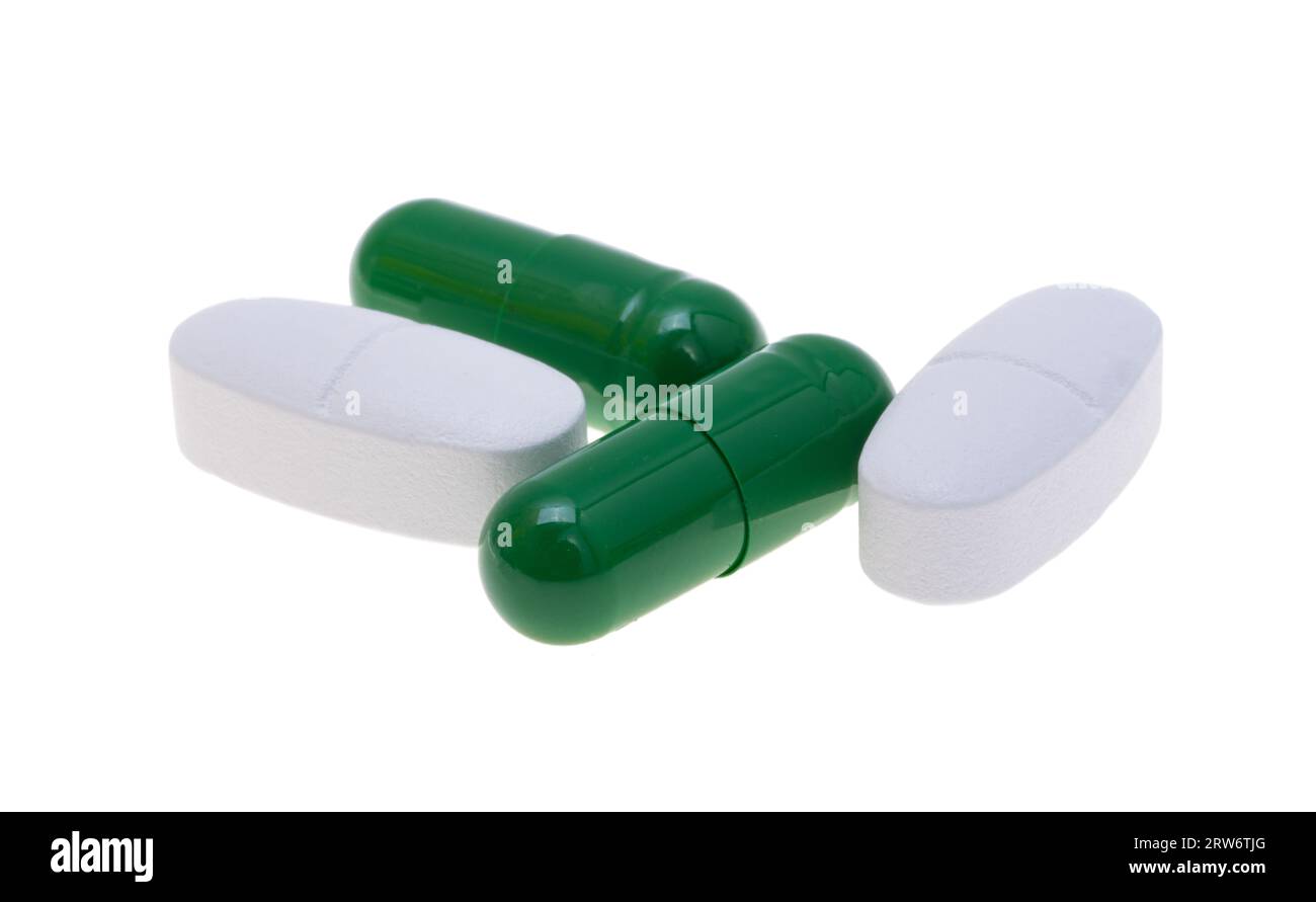 capsules isolated on white background Stock Photo - Alamy