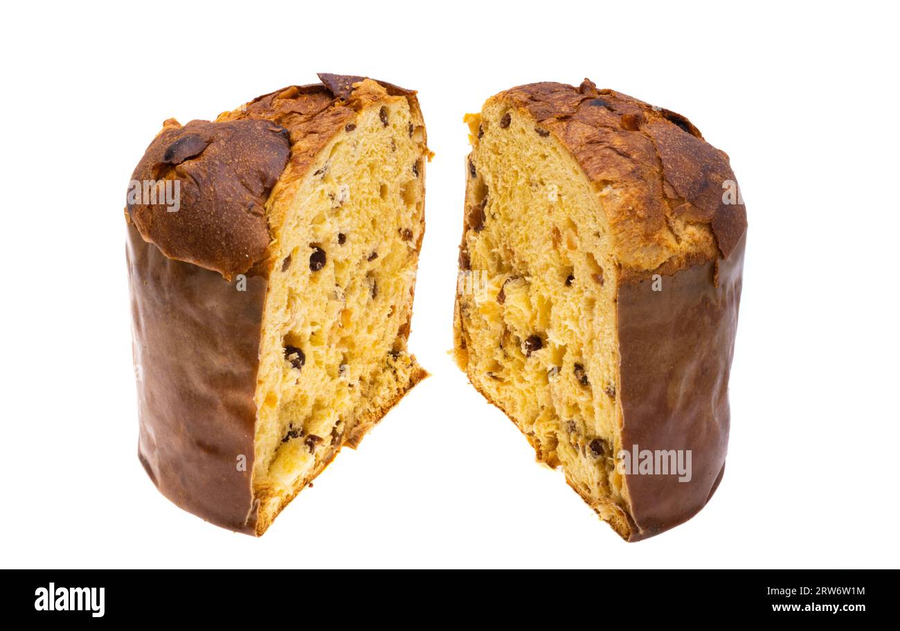 Panettone Italian isolated on white background Stock Photo - Alamy