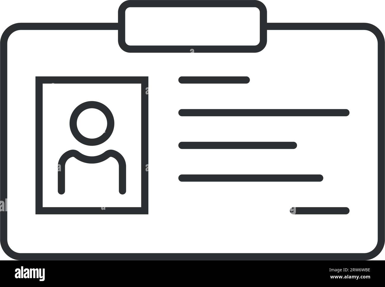 Driver license icon in flat style. Identification document vector ...