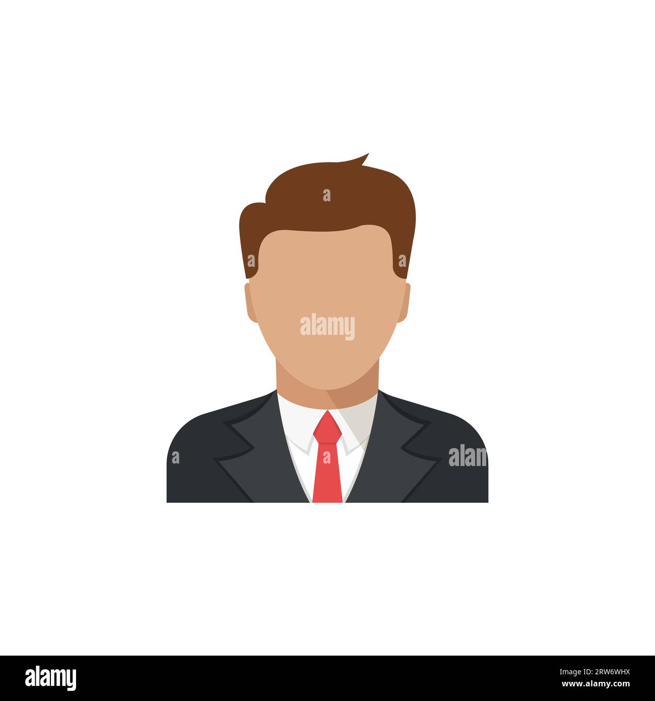 Avatar profile icon in flat style. Male user profile vector ...