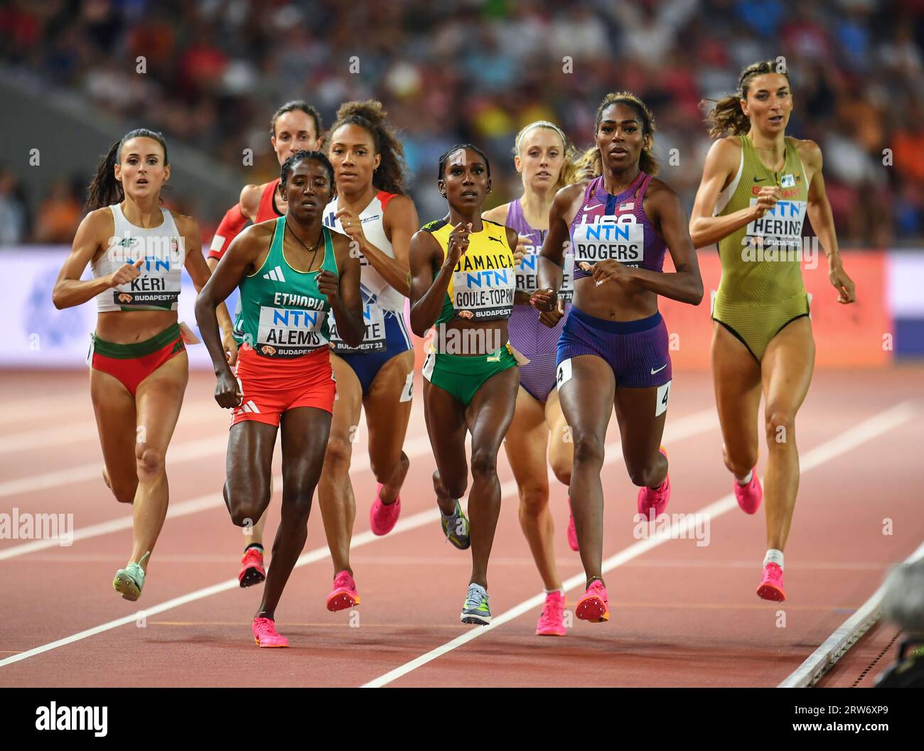 Raevyn Rogers of the USA competing in the women’s 800m heat 2 on day ...