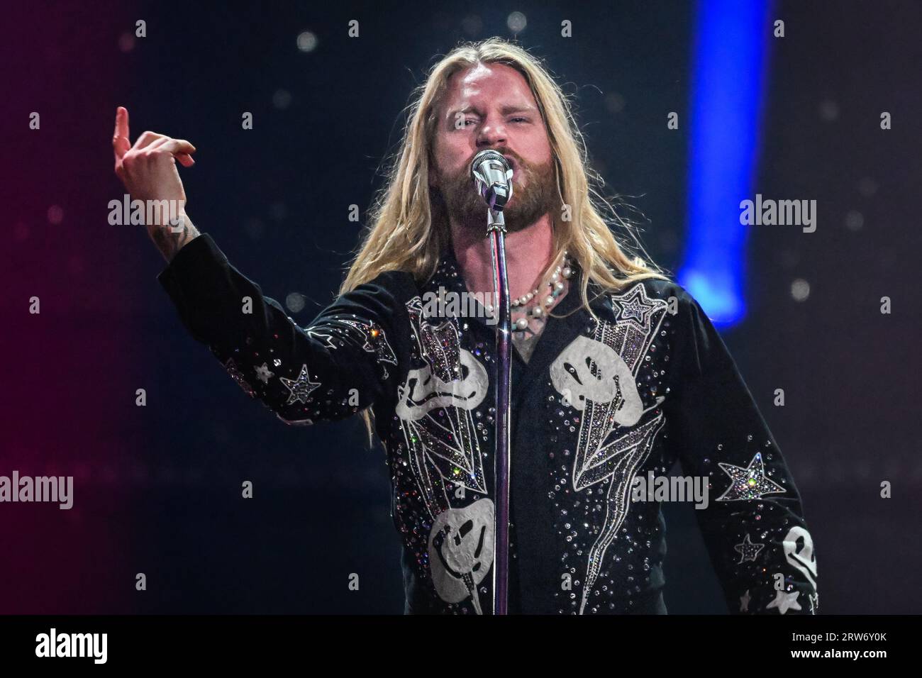 Düsseldorf, Germany. 16th Sep, 2023. Singer Sam Rider performs. The ...