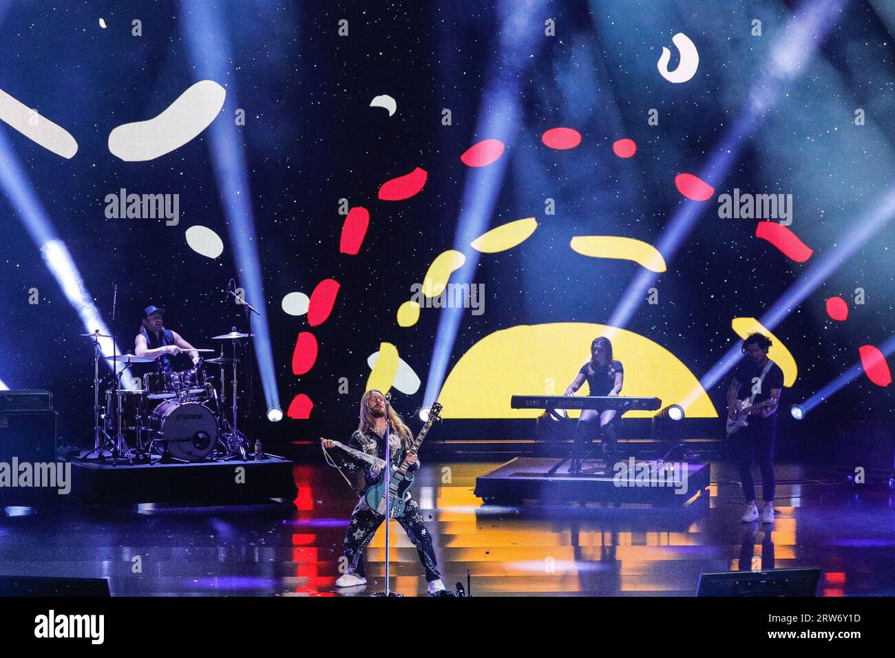 Düsseldorf, Germany. 16th Sep, 2023. Singer Sam Rider performs. The ...