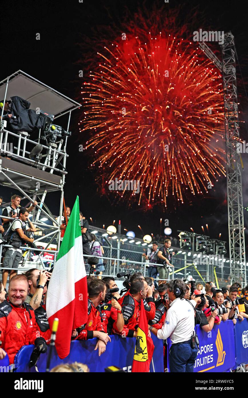 Singapore, Singapore. 17th Sep, 2023. Fireworks at the podium. Formula ...