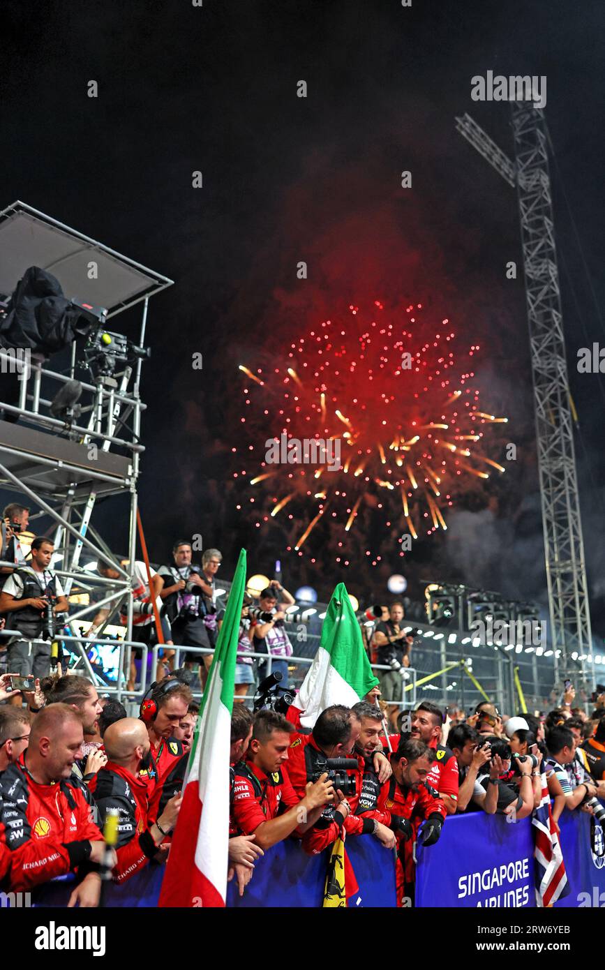Singapore, Singapore. 17th Sep, 2023. Fireworks at the podium. Formula ...