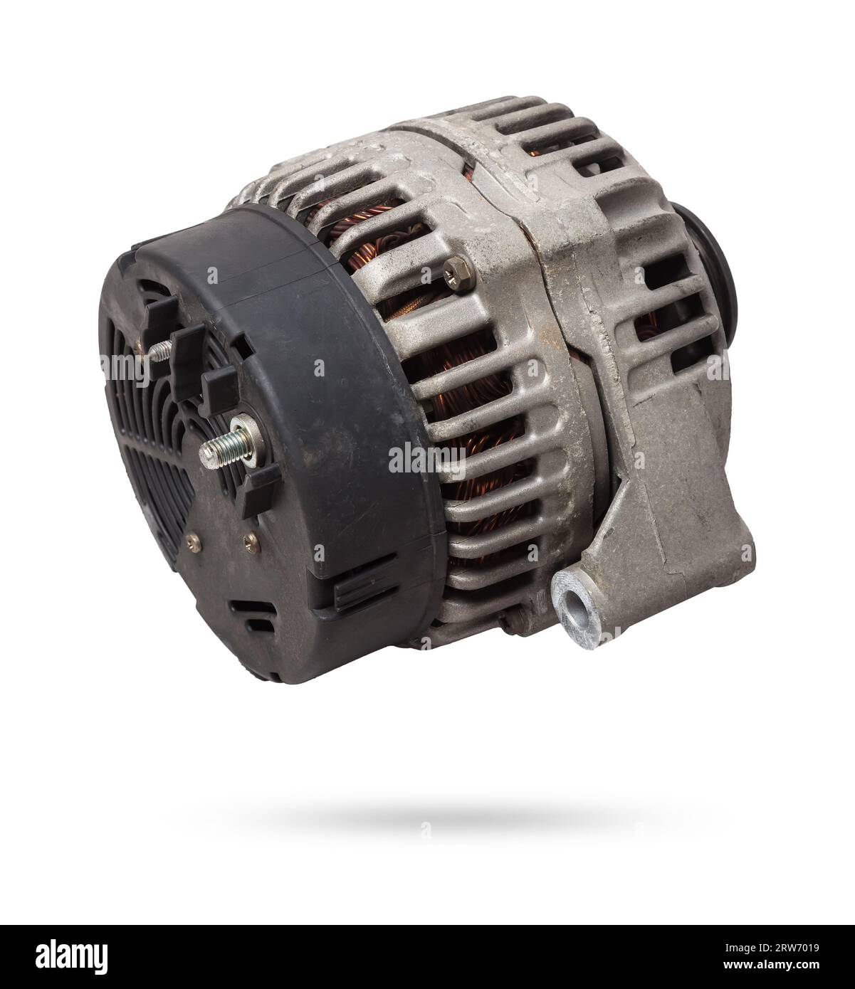 Car generator, car electrical network element on white background ...