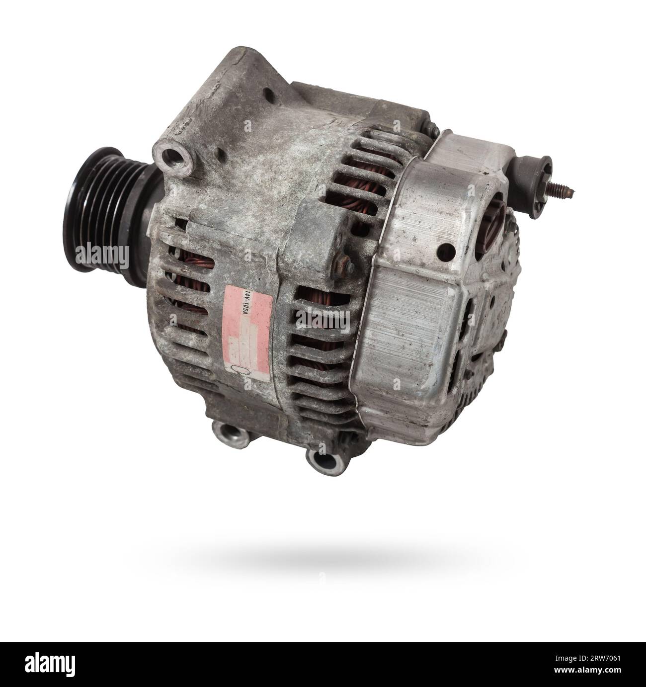 Car generator, car electrical network element on white background ...