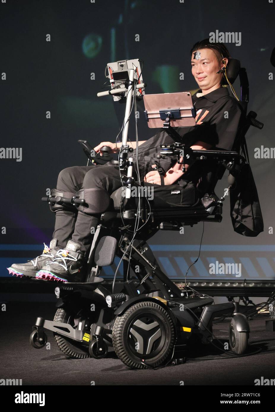 Tokyo, Japan. 17th Sep, 2023. Masatane Muto, an amyotrophic lateral ...