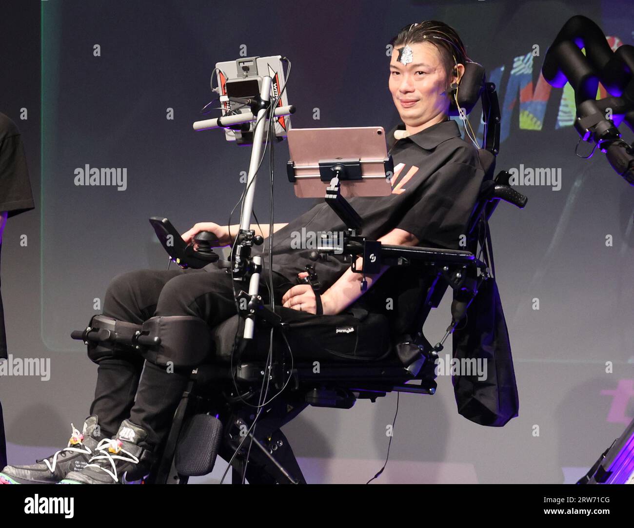 Tokyo, Japan. 17th Sep, 2023. Masatane Muto, an amyotrophic lateral ...