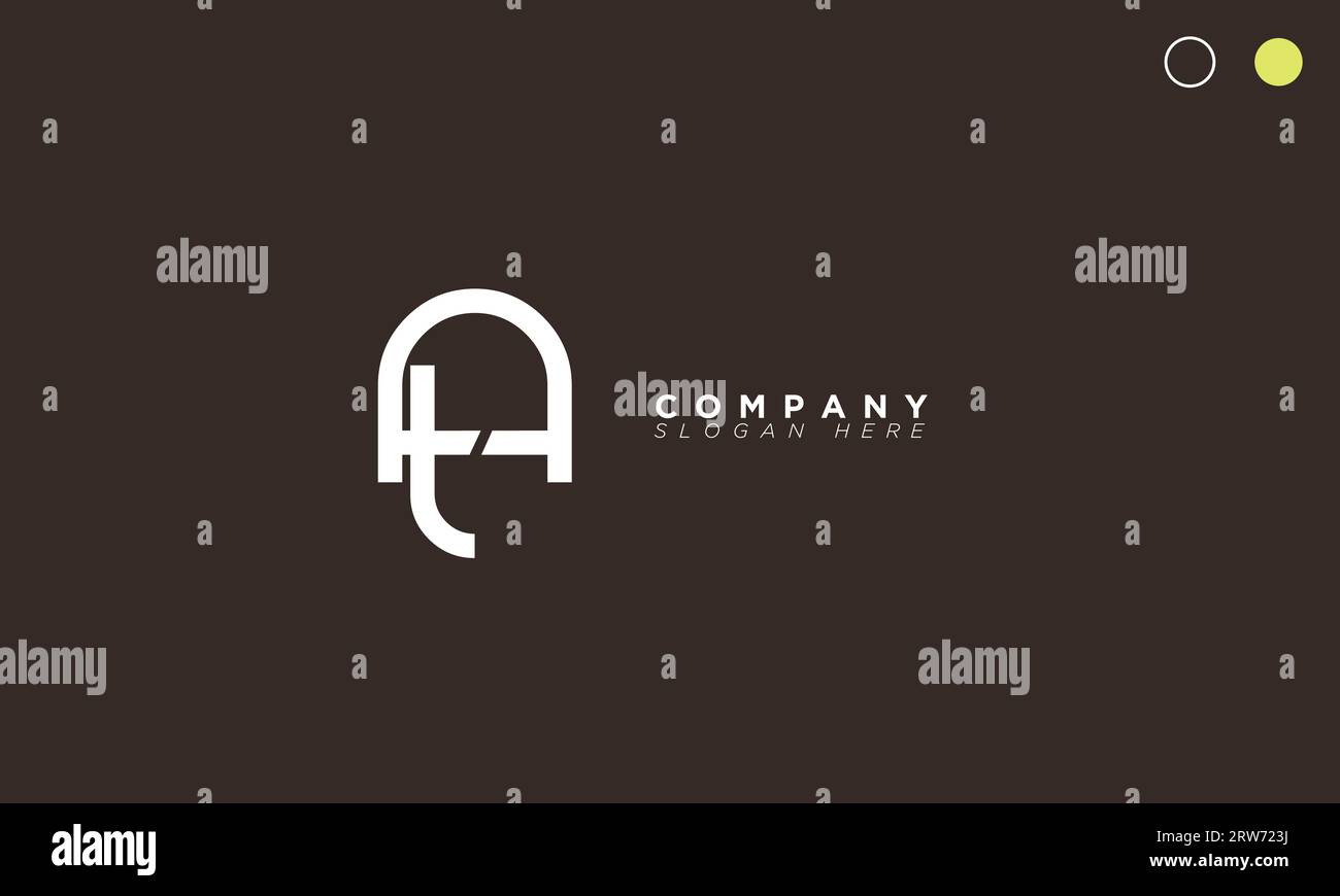 AT Alphabet letters Initials Monogram logo Stock Vector Image & Art - Alamy
