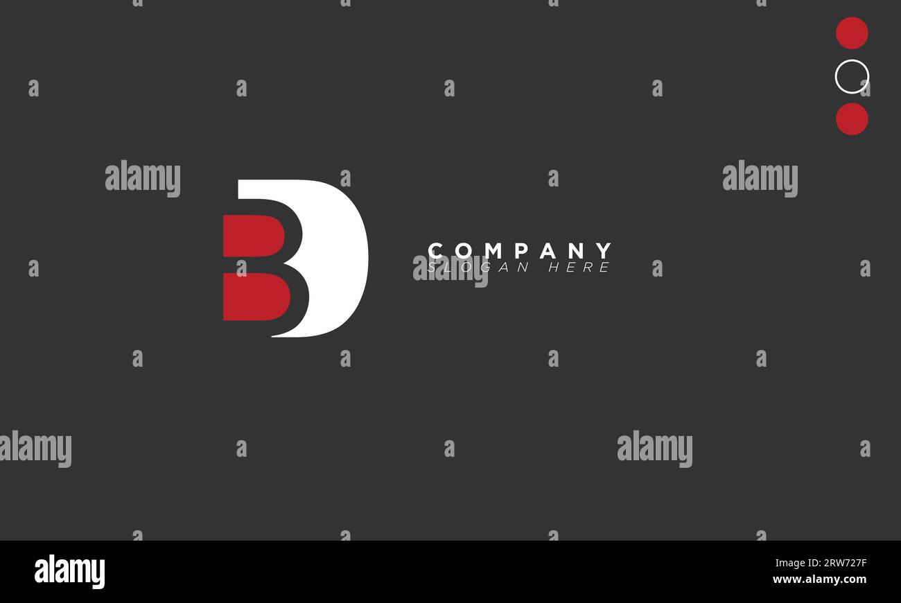 Initial letters logo bd hi-res stock photography and images - Alamy