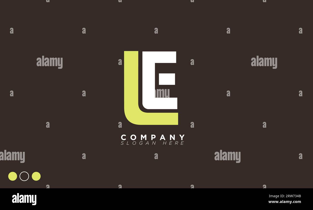 LE Alphabet letters Initials Monogram logo Stock Vector Image & Art - Alamy