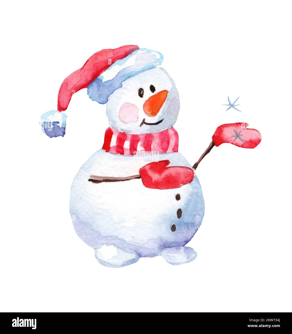 Snowmen illustration Cut Out Stock Images & Pictures - Alamy