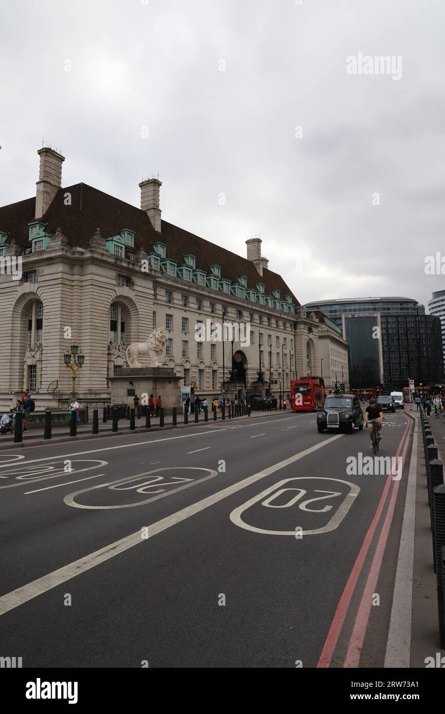Exterior of London Marriott Hotel County Hall London, UK September 2023 ...