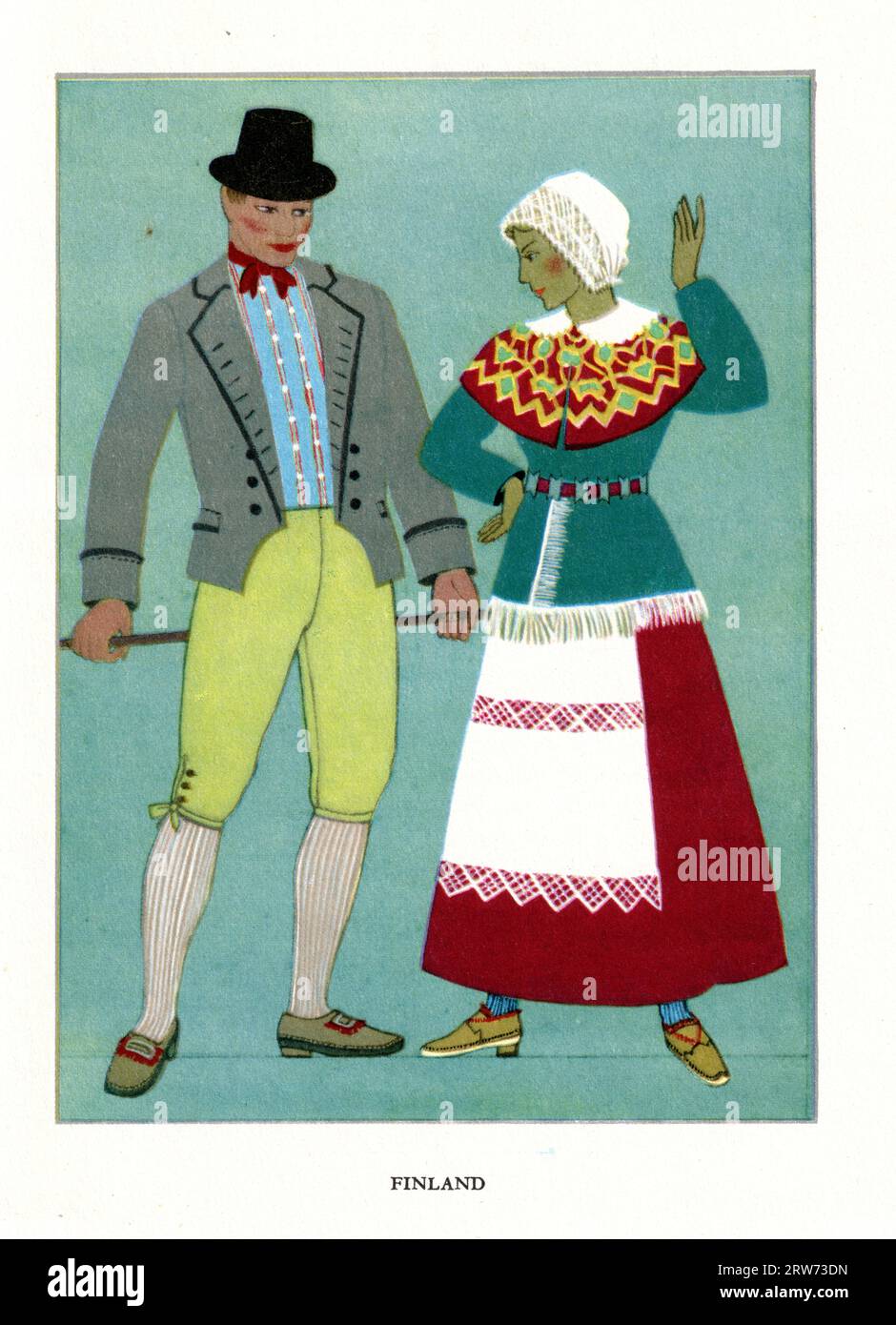 Peasant Costume in Europe - Kathleen Mann (1938) - Finland Stock Photo ...