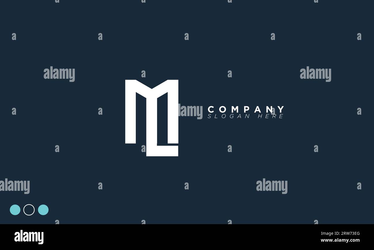 Letter ml logo Stock Vector Images - Alamy
