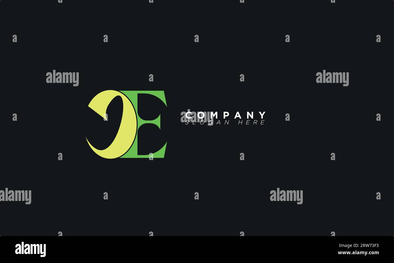 Logo initial letters ce vector vectors hi-res stock photography and ...