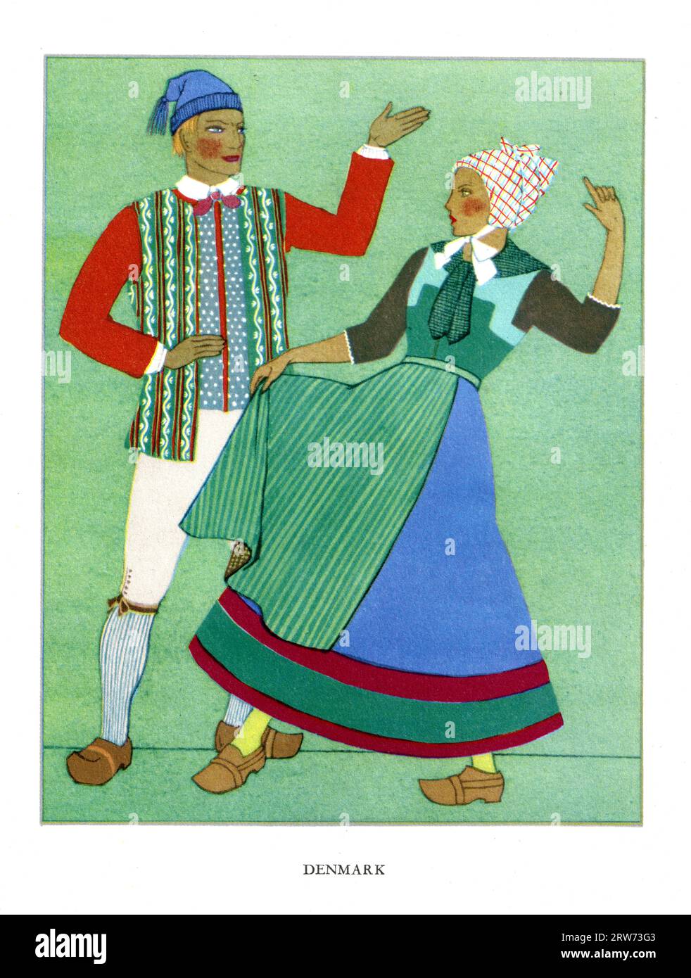 Peasant Costume in Europe - Kathleen Mann (1938) - Denmark Stock Photo ...
