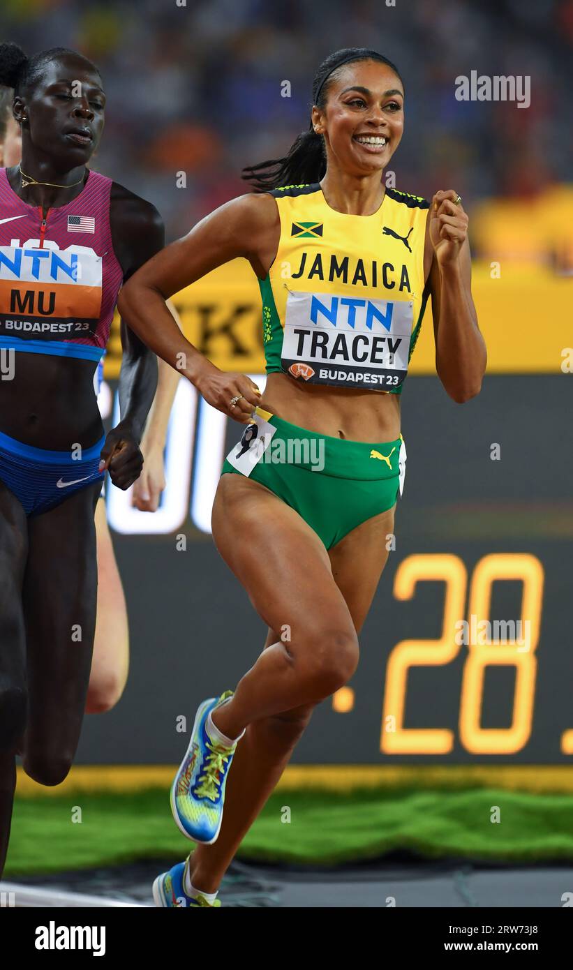 Adelle Tracey of Jamaica competing in the women’s 800m heat 3 on day ...