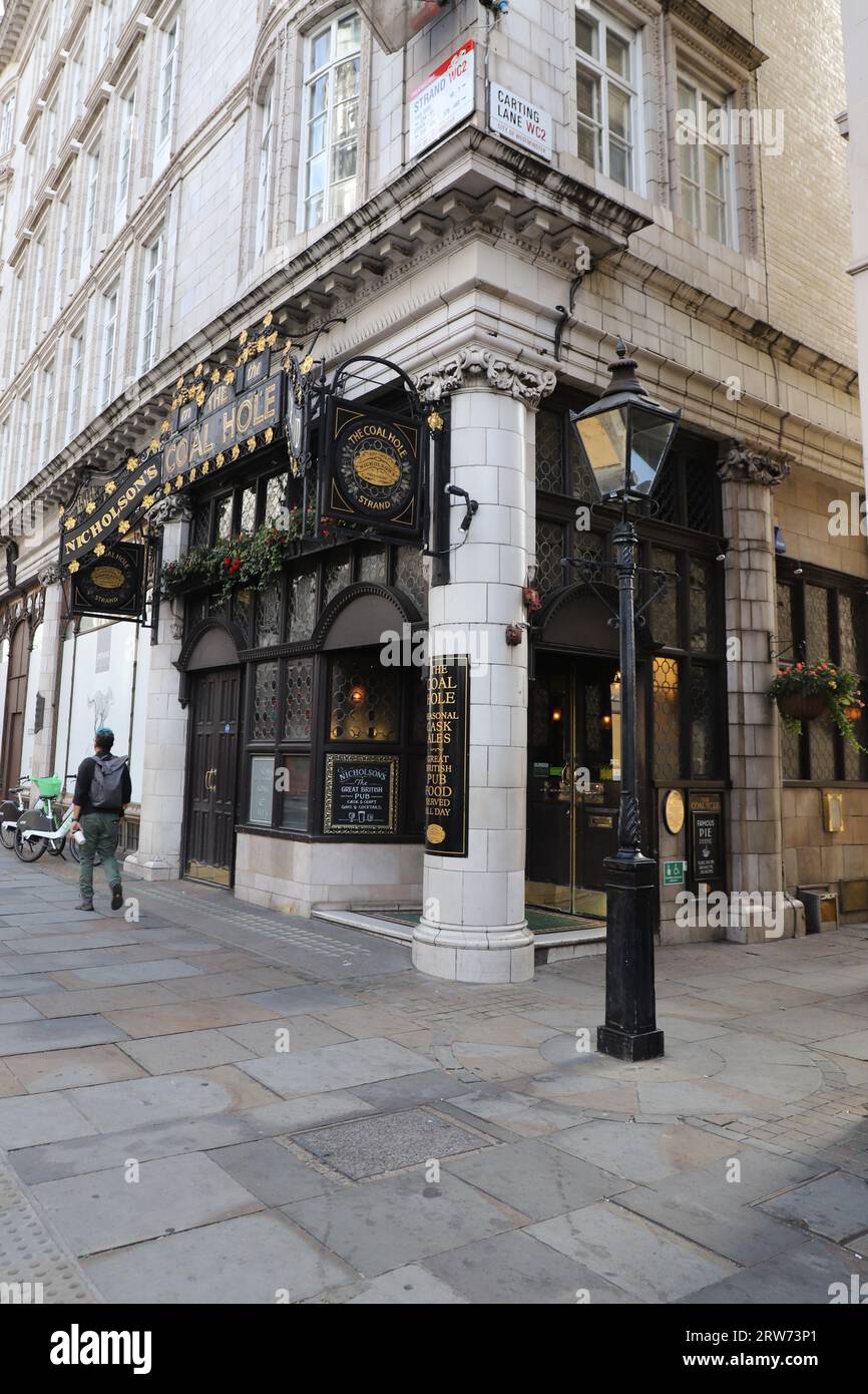 Exterior of The Coal Hole, Strand, London, UK September 2023 Stock ...