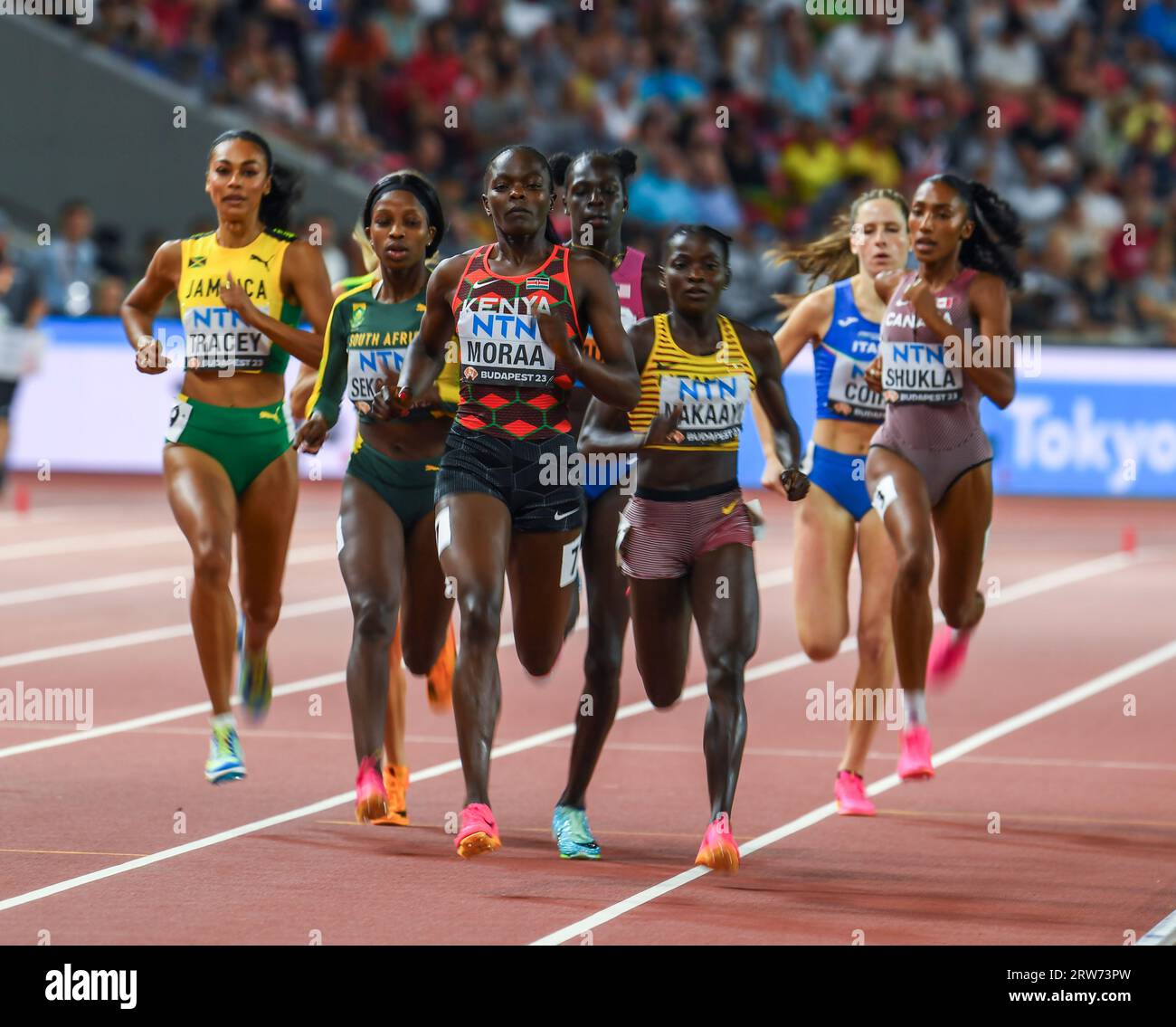 Mary Moraa of Kenya competing in the women’s 800m heat 3 on day seven ...