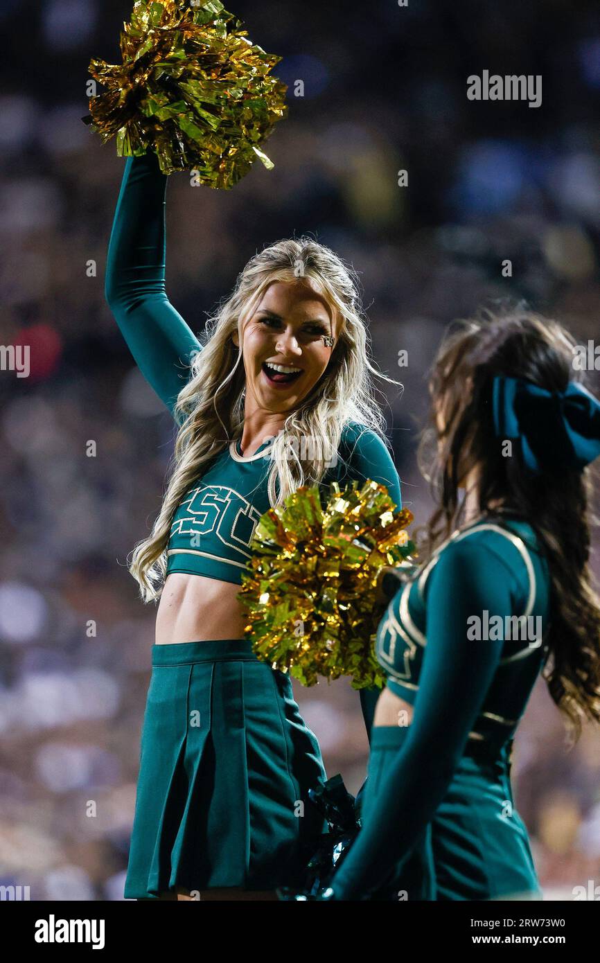 September 16, 2023: A Colorado State Rams cheerleader performs in the ...