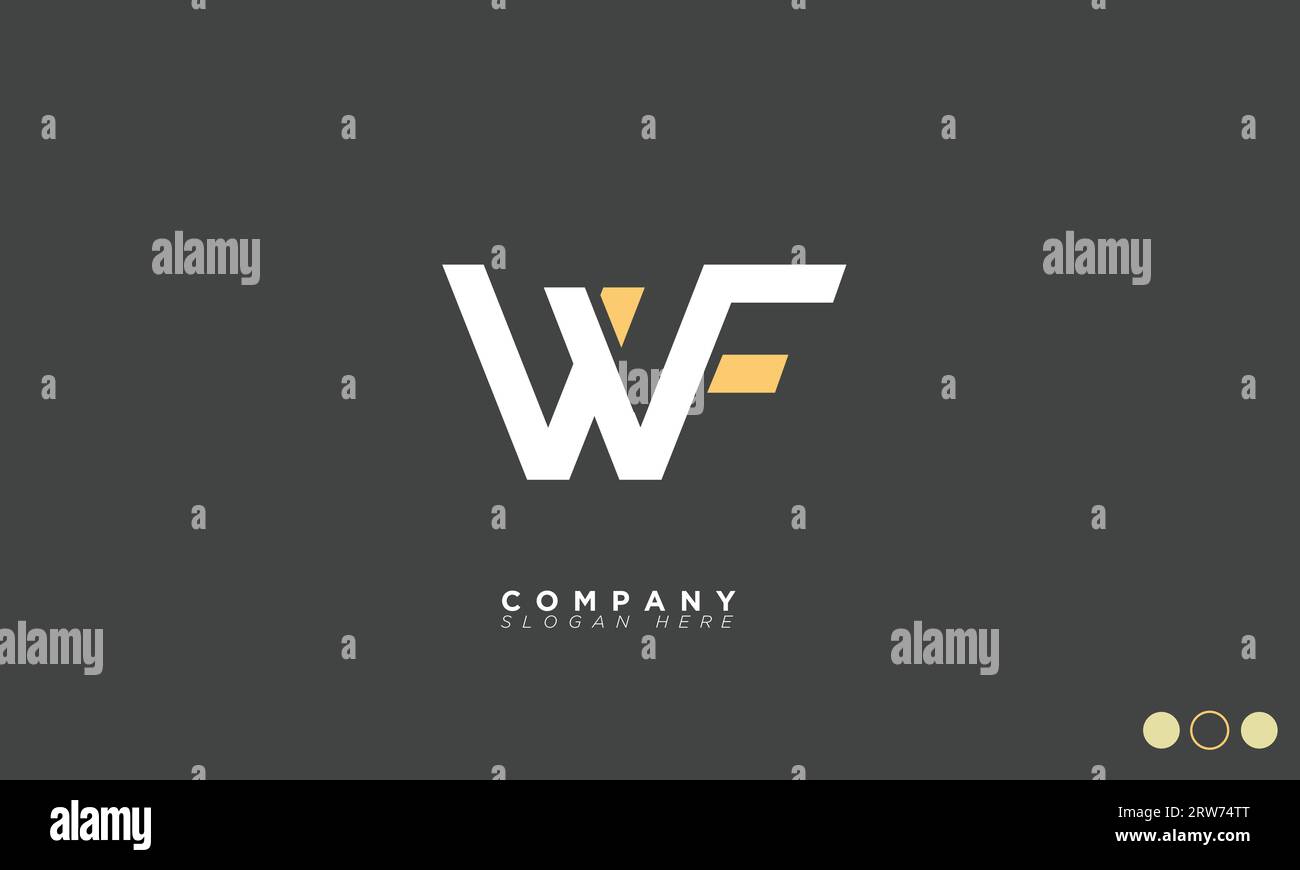 Alphabet wf icon hi-res stock photography and images - Alamy