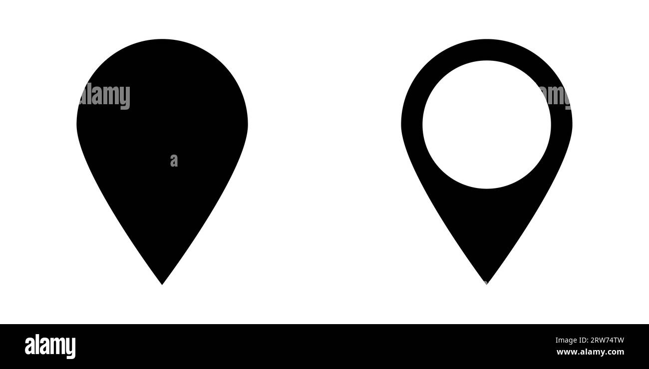 Pin for map sign icon on a isolated white background Stock Vector Image ...