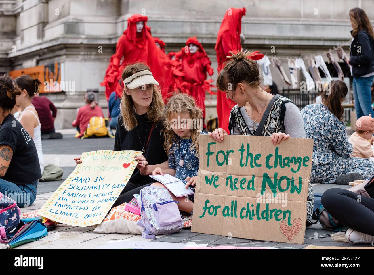 London, UK. 17 September 2023. Climate activists gather for the London ...