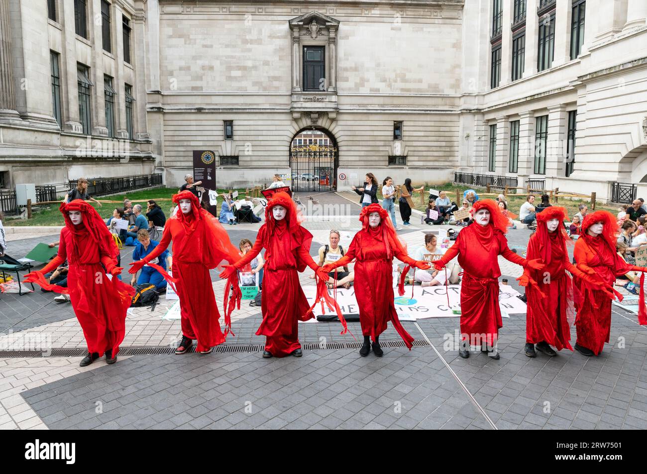 London, UK. 17 September 2023. Climate activists gather for the London ...