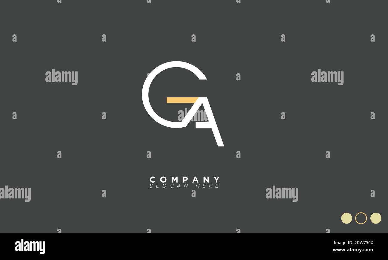 Ga logo illustration hi-res stock photography and images - Alamy