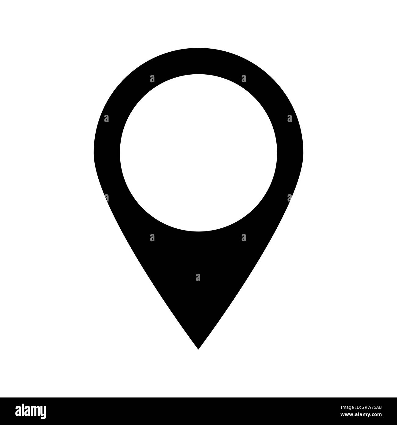 Pin for map sign icon on a isolated white background Stock Vector Image ...