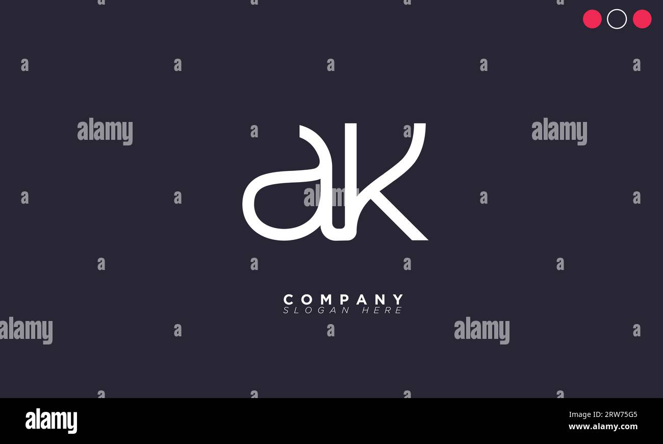 Logo initial letters ak hi-res stock photography and images - Alamy