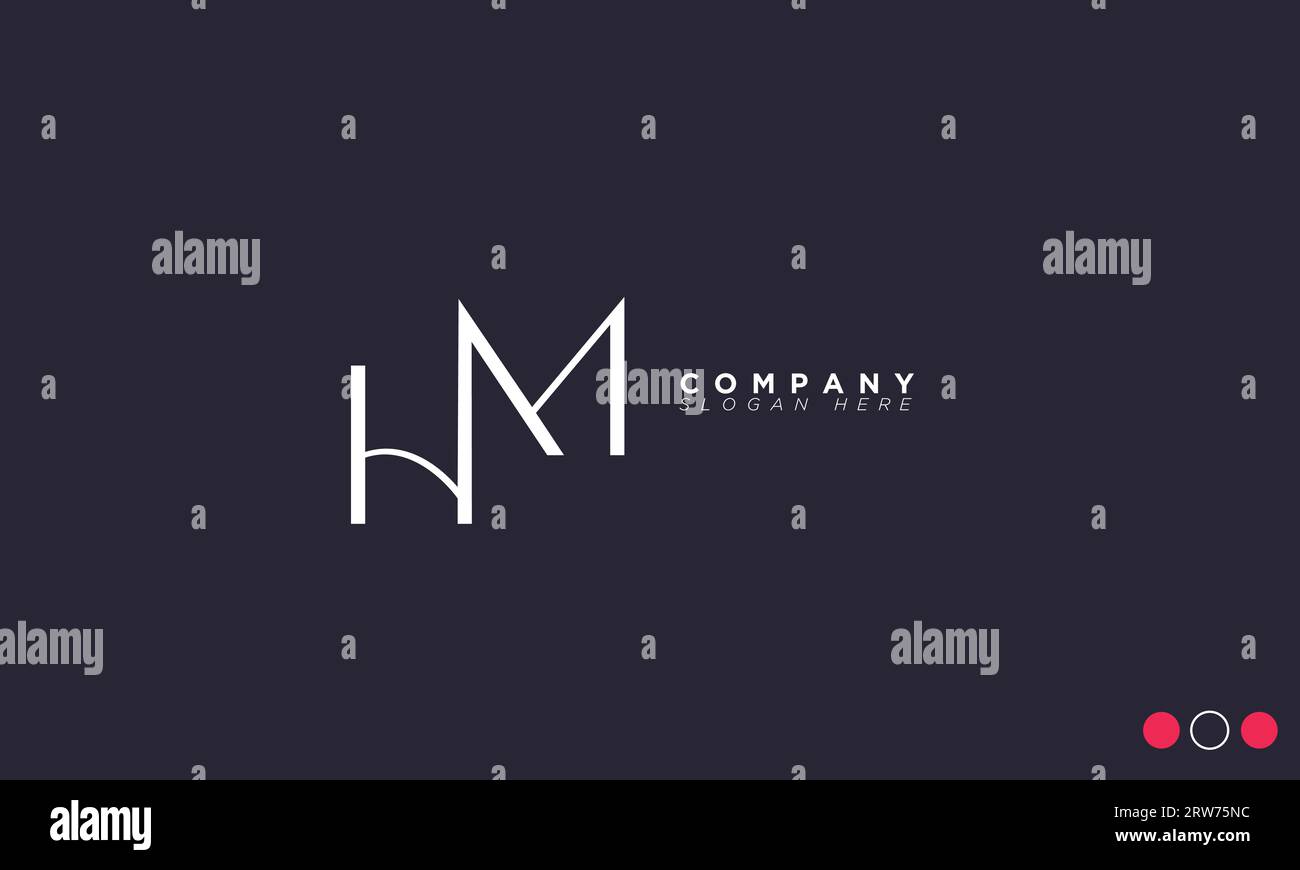 HM Alphabet letters Initials Monogram logo Stock Vector Image & Art - Alamy