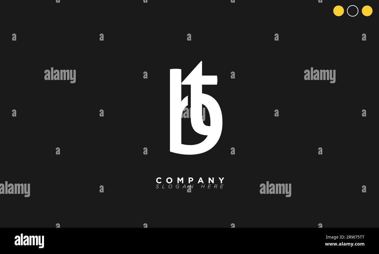 Logo initial letters bt vector vectors hi-res stock photography and ...