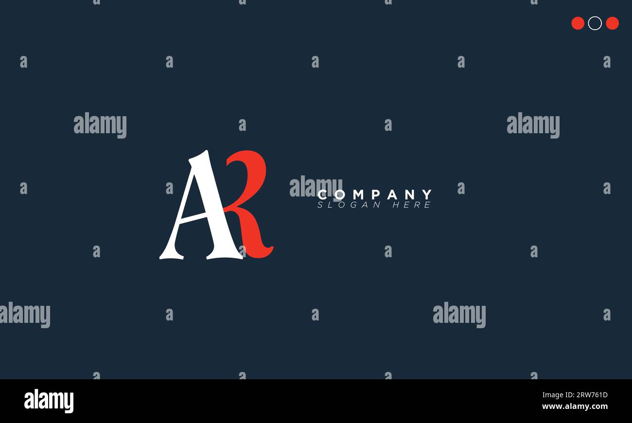Logo initial letters ar vector vectors hi-res stock photography and ...